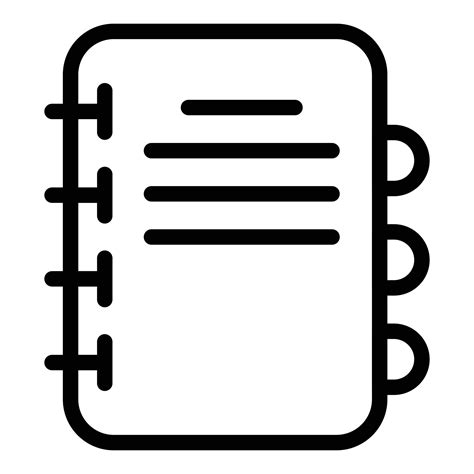 Paper Notebook Icon Outline Style Vector Art At Vecteezy