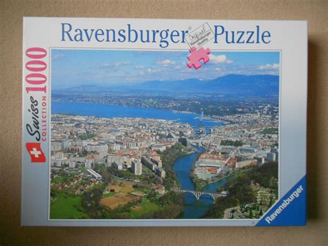Puzzle 1000 Teile Ravensburger Swiss Collection Genf Gebraucht
