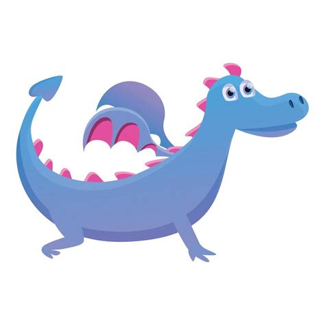 Funny Dragon Icon Cartoon Style 14183945 Vector Art At Vecteezy