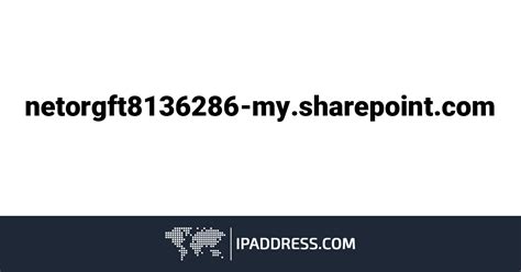 Netorgft8136286 My Sharepoint Sign In To Your Account