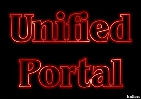 Unified Portal Text Effect And Logo Design Trend