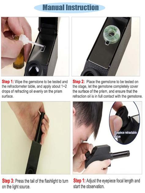 Digital Gemstone Refractometer with Flashlight - Fzcenter