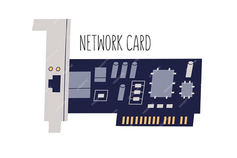 Premium Vector Network Interface Adapter Controller Or Card Computer Internal Hardware