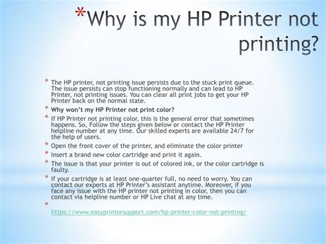 Ppt Fix Why Is My Hp Printer Not Printing Color Ink Problem