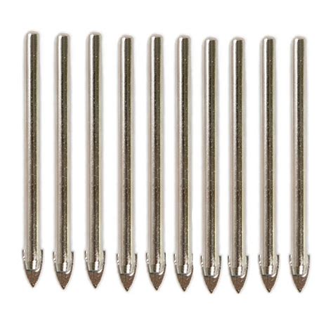 Thgs 10pcs Spear Point Head Ceramic Marble Tile Glass Drill Bit 6mm