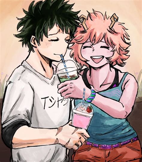 Im Genes Izumina Izuku X Mina Personajes De Anime Frases De Amor Anime Parejas De Anime Manga