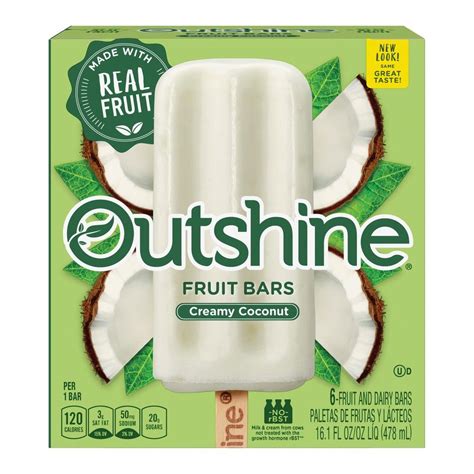 Outshine Coconut Frozen Fruit Bar 6ct Frozen Fruit Bars Outshine