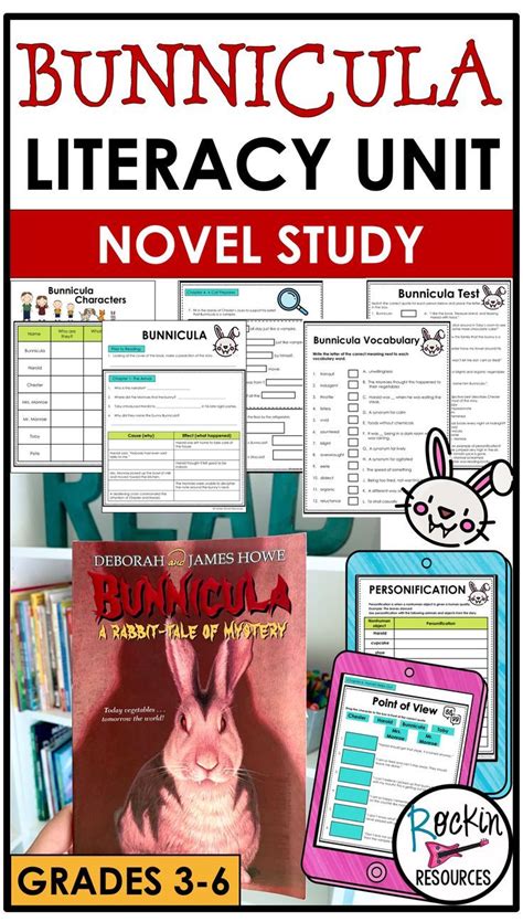 Bunnicula Novel Study Unit Literacy And Mystery Activities Halloween