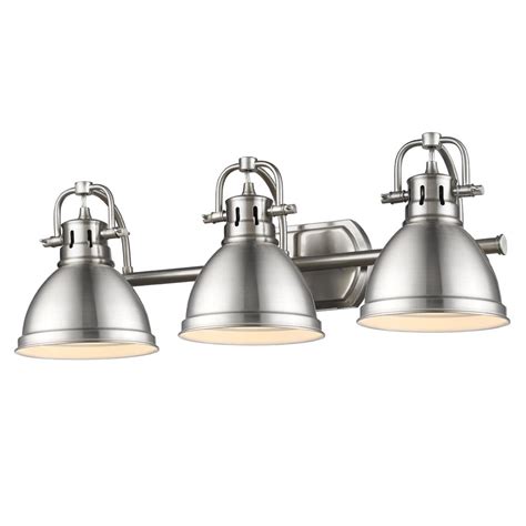 Golden 3602 Ba3 Pw Pw Three Light Bath Vanity Duncan Pewter