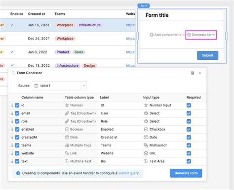 New Table Design App Building Retool Forum