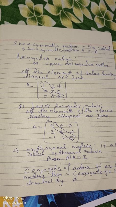 Skew Symmetric Matrix If A Is Called Skew Symmetric Matrix Then A A
