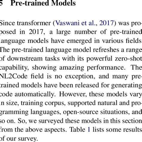 The Pre Trained Models Of Nl2code The Two Transformer Architectures Of