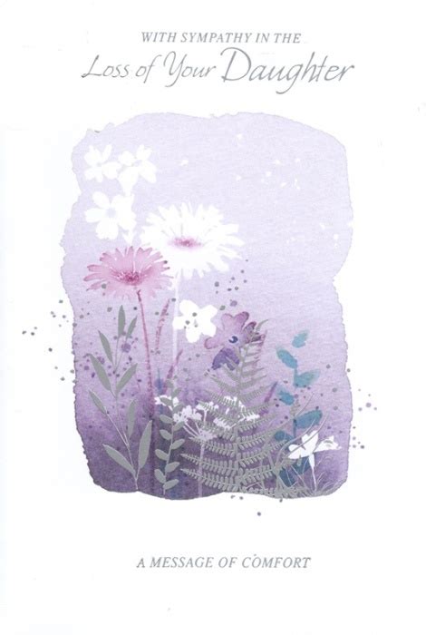 Flowers And Ferns Loss Of Daughter Sympathy Card Simon Elvin