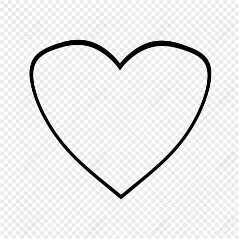 흑백 일러스트 로맨틱 하트선 그리기검은 틀라인 Png 일러스트 무료 다운로드 Lovepik