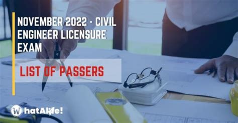 Full List Of Passers — November 2022 Civil Engineer Licensure Exam