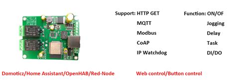 Ethernet Relay Board Network MQTT Home Assistant Domoticz