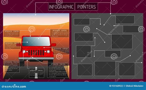Infographic Pointers Frame And A Text Box With The Extension Line And