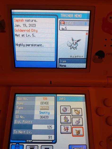 3 Leaf Green Shiny Eevee After ~3000 Resets 🤍 Rshinypokemon