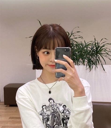 차홍룸 삼성점 이수경 On Instagram “ 유진고객님의 사랑스런 태슬컷 풀뱅앞머리 ⠀ 은은한 베이지브라운 과