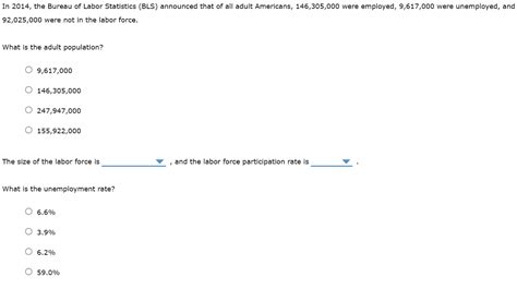 Solved In 2014 The Bureau Of Labor Statistics BLS Chegg
