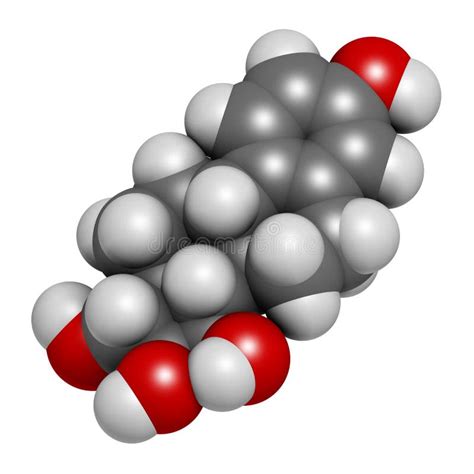 Estetrol Natural Estrogen Hormone Molecule 3d Rendering Stock