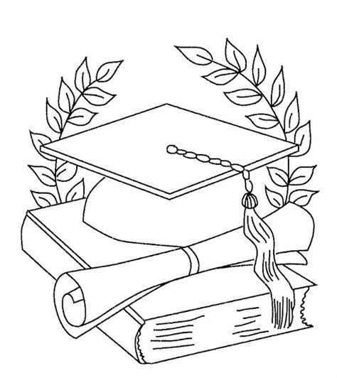 Dibujos De Birrete Y Diploma Para Colorear Imagui