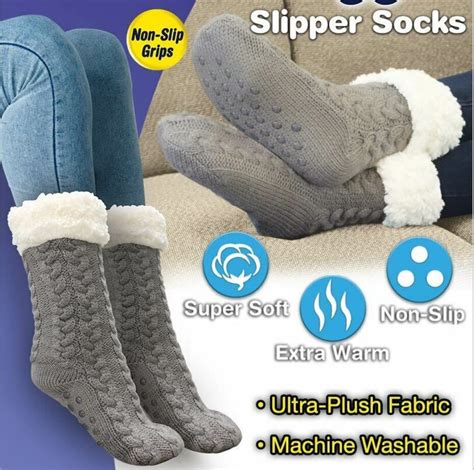 Chiccall Womens Winter Fuzzy Warm Cozy Fleece Lined Slipper Socks With