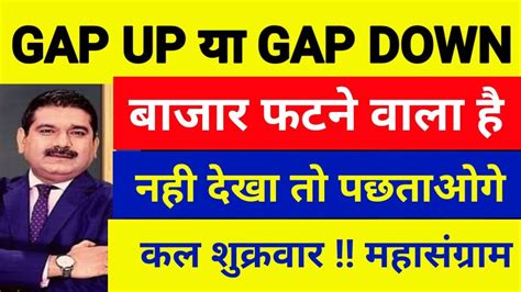 कल Gap Up या Gap Down । Nifty Prediction For Tomorrow Banknifty