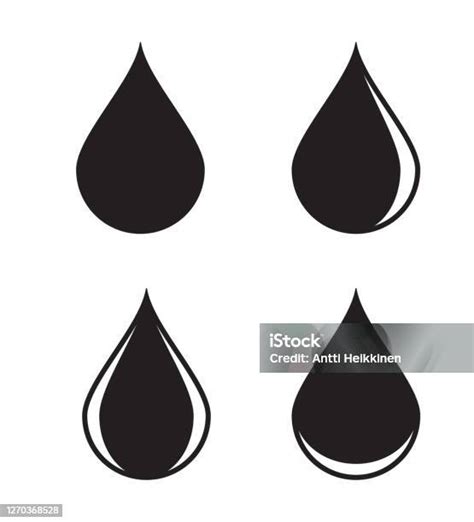 셰이프 아이콘 컬렉션을 놓습니다 심플한 모양의 액체 기호 물 또는 기름 기호 비 및 누출 기호 아쿠아 로고 흰색 배경에 격리 벡터 일러스트 이미지입니다 개념에 대한 스톡