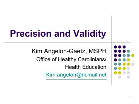 PPT Precision And Validity PowerPoint Presentation Free Download ID 566584