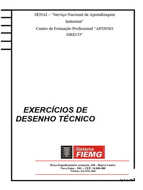 Exercicios De Desenho Mecanico Pdf Parafuso Diâmetro