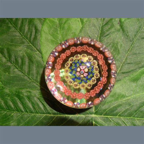 Baccarat France Millefiori Concentric Art Glass Paperweight