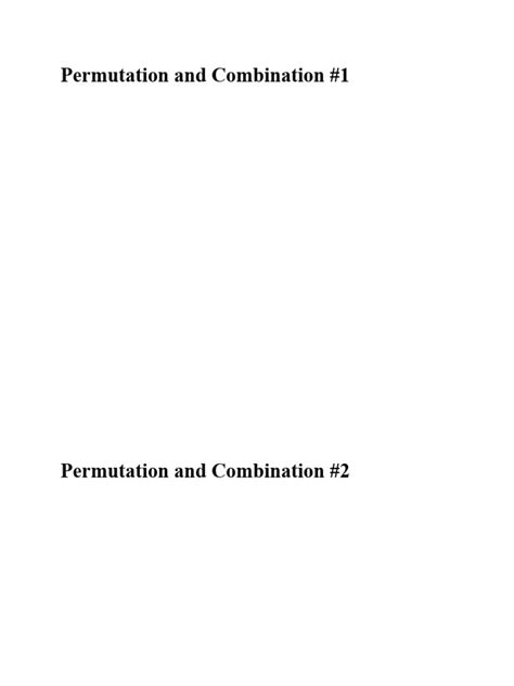 Permutation And Combinations Example Problems Pdf Consonant Chess