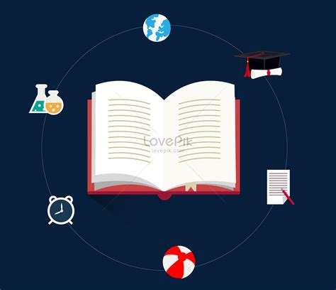 학습 아이콘 설정 배경 사진 및 창의적인 일러스트 무료 다운로드 Lovepik