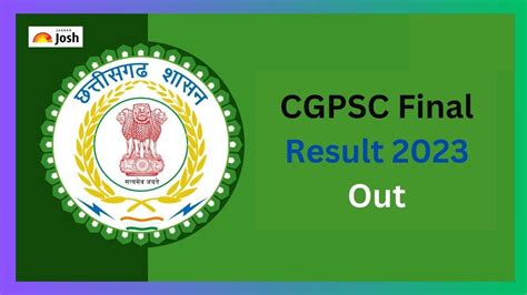 Cgpsc Final Result 2023 Out छत्तीसगढ़ राज्य सेवा परीक्षा का फाइनल
