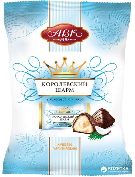 Конфеты АВК Королевский шарм с кокосовой начинкой 110 г 4823085722133