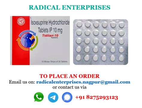 Isoxsuprine Hydrochloride 10mg Tablets At Best Price In Nagpur