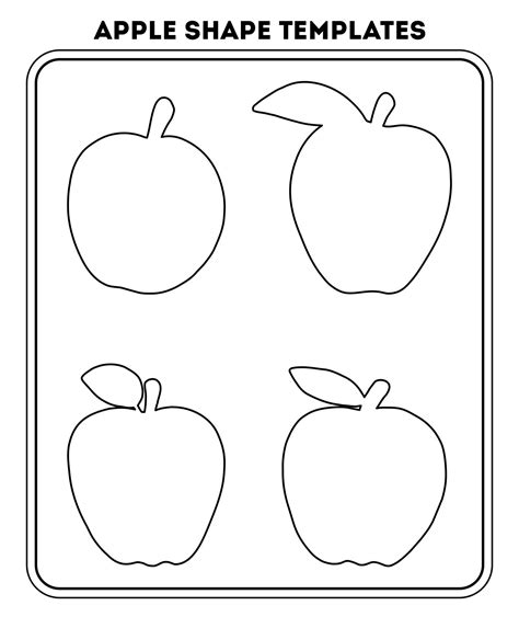 Apple Shape 10 Free PDF Printables Printablee Flip Book Senior
