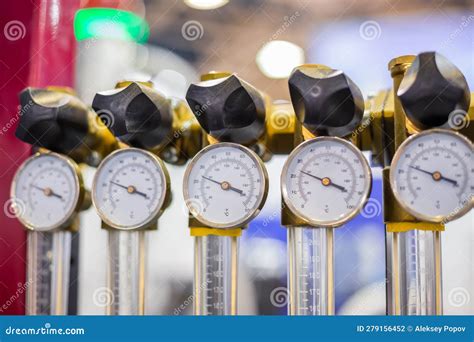 Flowmeter Rotameter Flow Regulator For Cooling System Of Injection Machine Royalty Free Stock