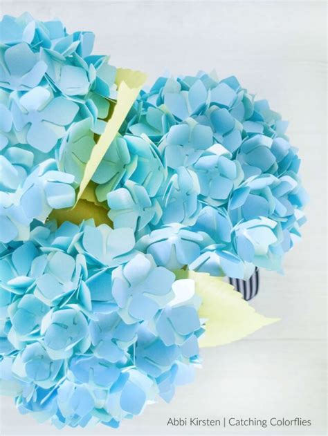 Diy Paper Hydrangea Flower Tutorial Story Abbi Kirsten Collections