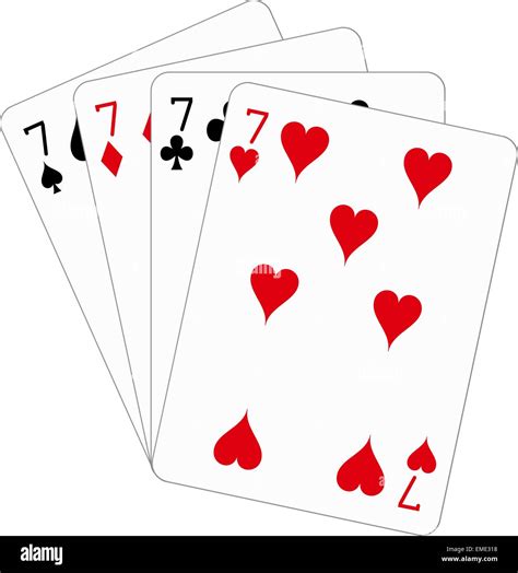 Playing cards - seven (poker Stock Vector Image & Art - Alamy