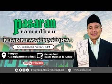 Kajian Kitab Kifayatul Atqiya YouTube