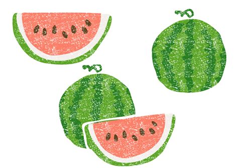 スイカイラスト無料素材 イラストプラザ