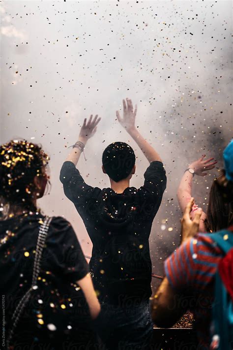 Unrecognizable Person Dancing In Cloud During Rave By Stocksy Contributor Chris Zielecki