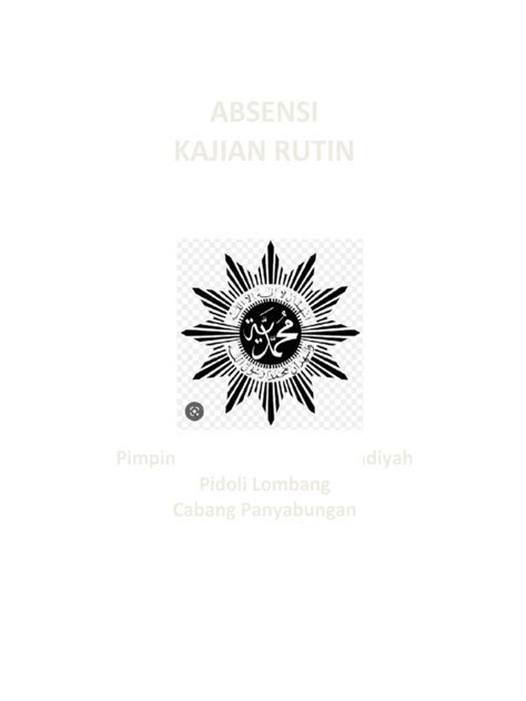 Cover Absen Pengajian Pdf