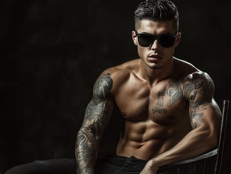 A Man With A Tattoo On His Arm Premium Ai Generated Image