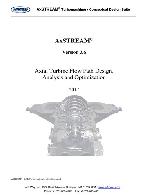 Axstream For Axial Turbine Pdf Turbomachinery Computational
