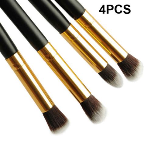 4pcsset Professional Eye Brushes Set Eyeshadow Foundation Mascara