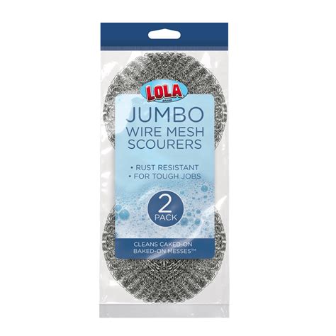 Lola Jumbo Wire Mesh Scourer Galvanized Steel Heavy Duty Cleaning 2