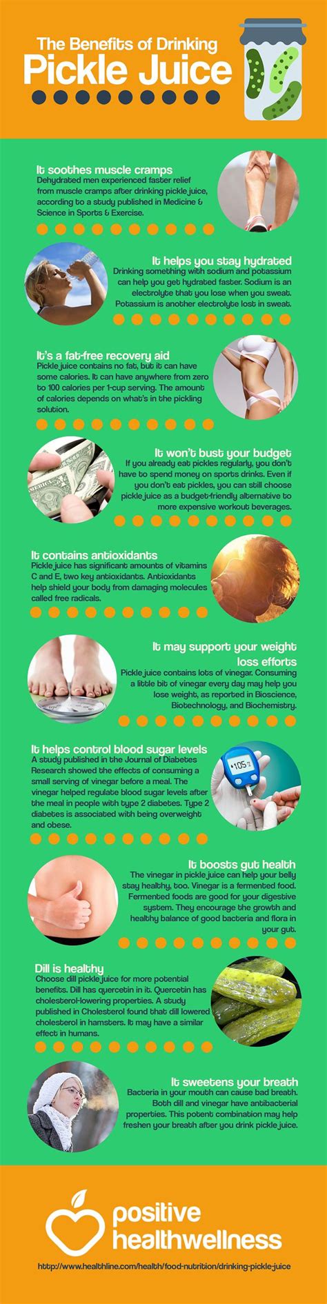 The Benefits Of Drinking Pickle Juice Positive Health Wellness Infographic Pickle Juice